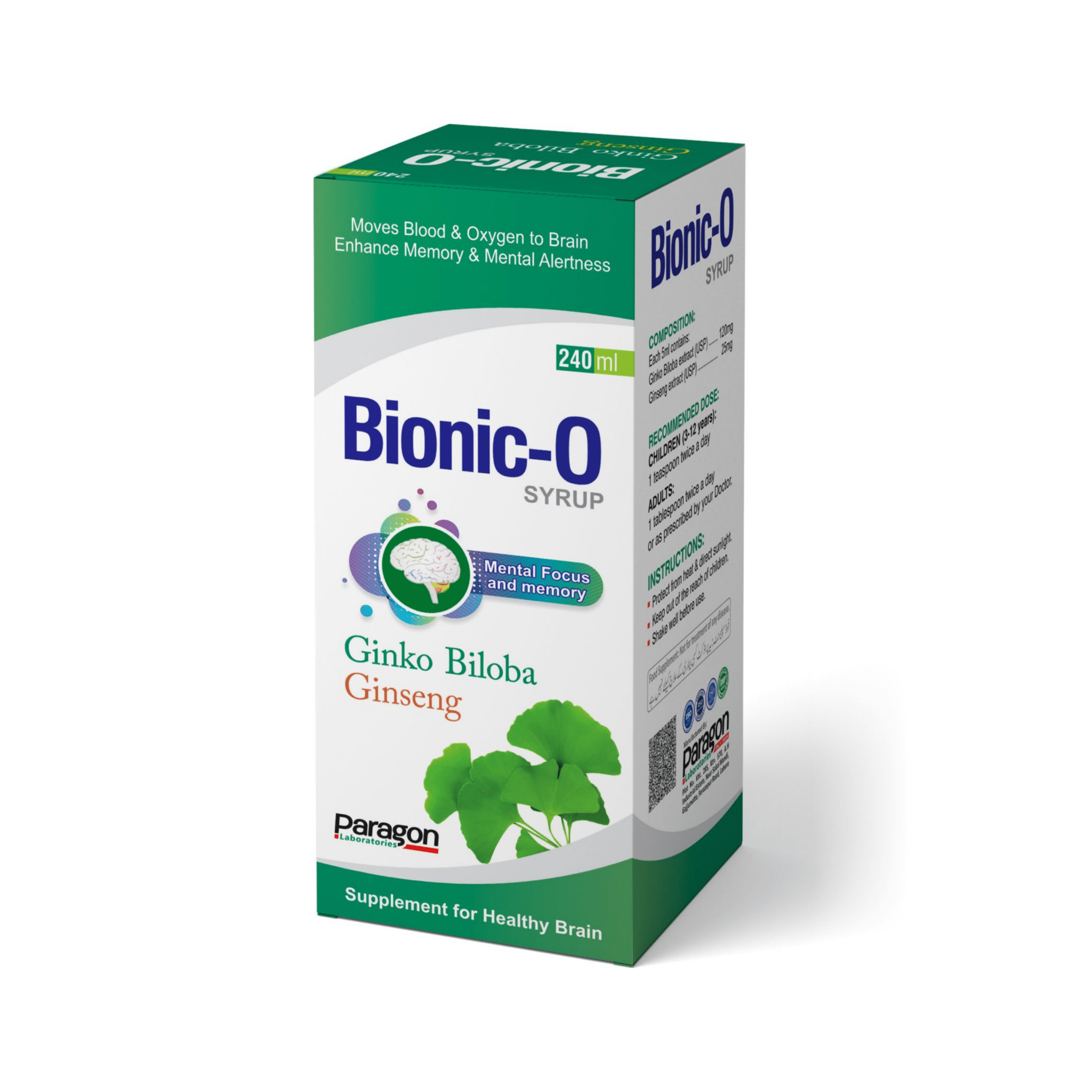 Bionic-O Ginko Biloba Syrup – Paragon Laboratories